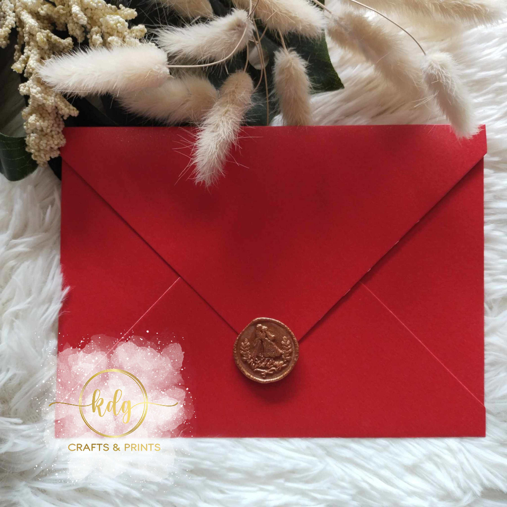 1 piece - Red- Makapal 5R Baronial Envelopes For Invitations (Wedding ...