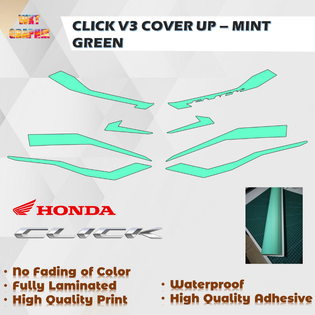 Honda Click V3 Coverup - Sticker / Decals (Waterproof, Fade Proof, Easy ...