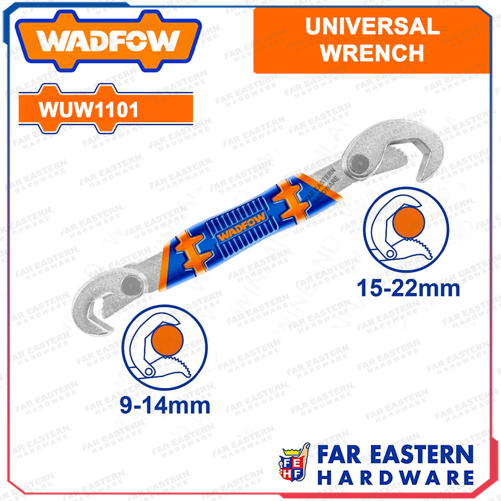 WADFOW Universal Wrench Spanner Double Open End WUW1101 WFHT | Shopee ...