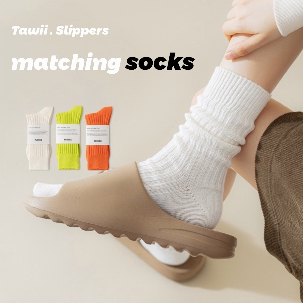Tawii socks unisex fashion plain sock Breathable Soft Cotton 10 color ...