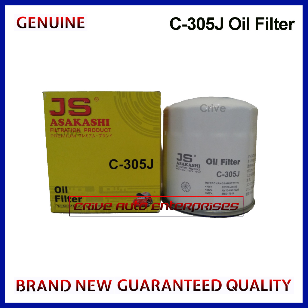 ORIGINAL JS C-305J Oil Filter for Canter [4D30, 4D32, 4DR7] (use with C ...