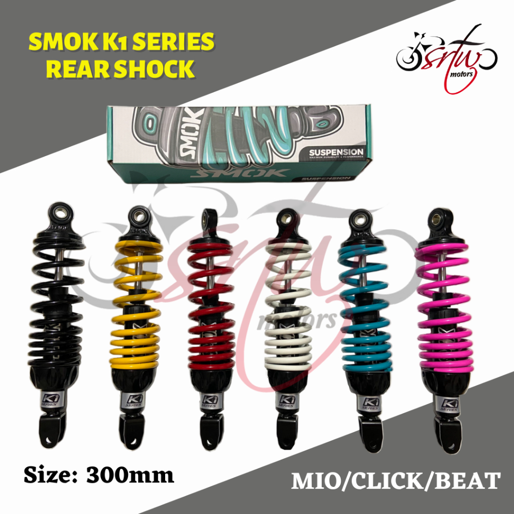 SRTW SMOK K1 Series Rear Shock 300MM MIO I 125/MIO SPORTY/CLICK/BEAT FI ...