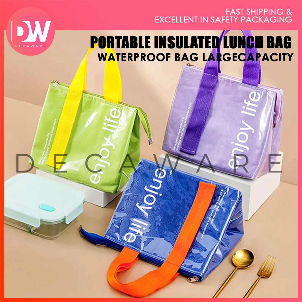 new-insulation-hot-cold-lunch-bag-canvas-bag-fresh-handbag-shopee