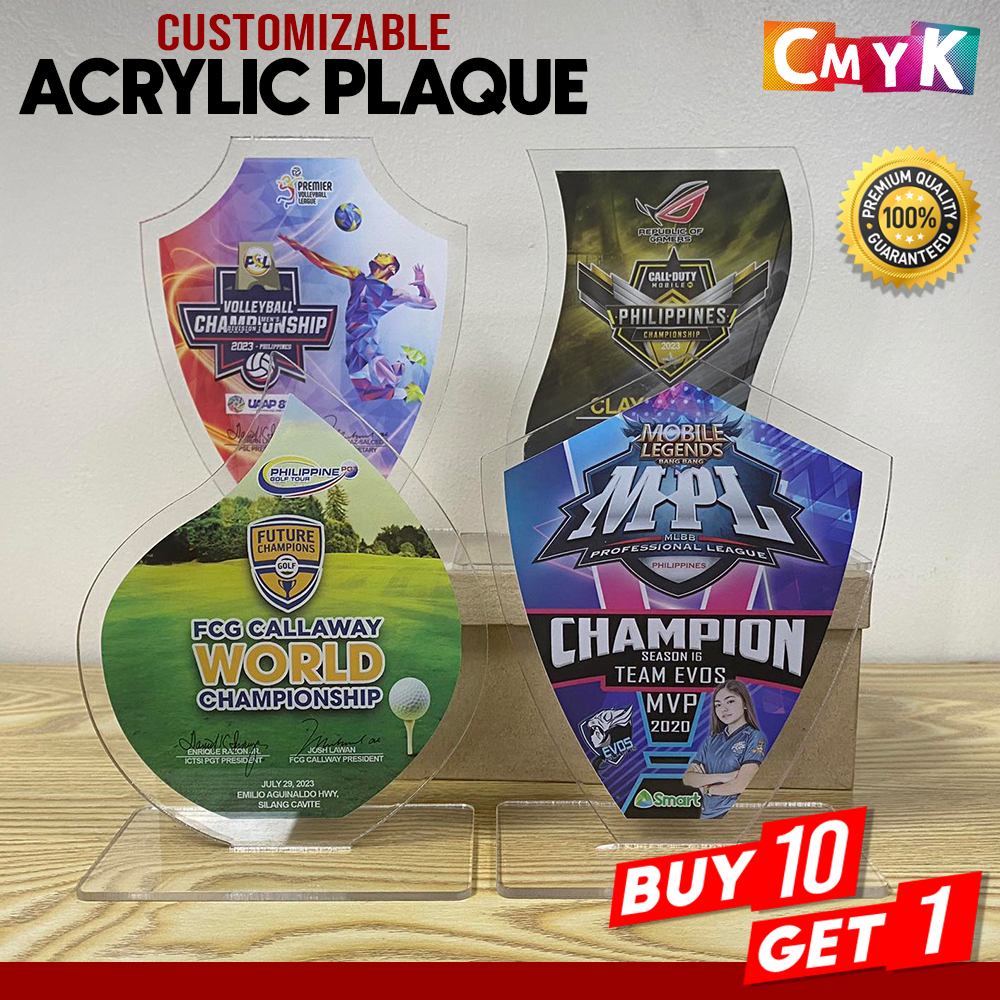 CMYK Customized Acrylic Plaque Award Gift Trophy Recognition Souvenir ...