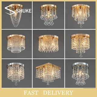 Luxury Crystal Ceiling Lamps for Hall Corridor Porch Balcony Bedroom ...
