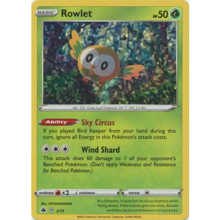 Rowlet - 2/15 - McDonald's 2022 Holo Promo Pokemon McDonald's Promos ...