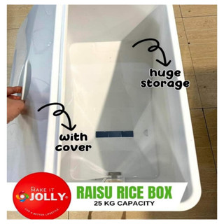 JOLLY RICE DISPENSER 25KG RICE BOX / SEALED RICE STORAGE BOX / GRAIN ...