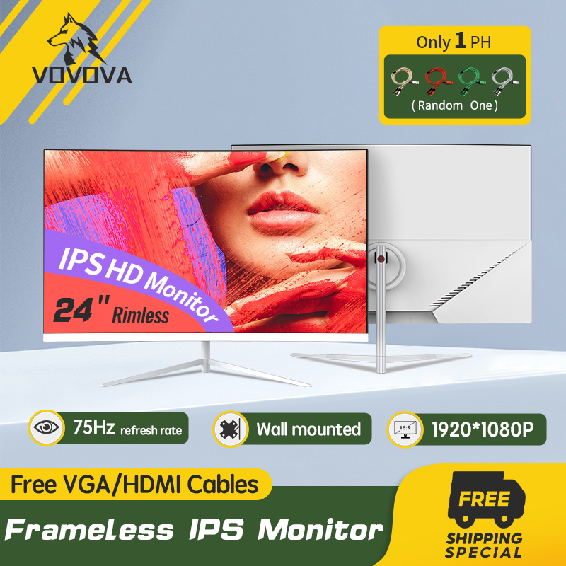VOVOVA 19 22 24 Inches Curved Monitor 1080p Computer Gaming Monitor HD ...
