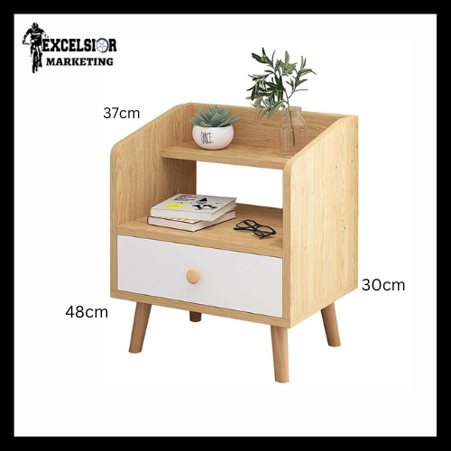Bedside Table with 2 Drawer Modern Side Tables for Bedroom Living Room ...