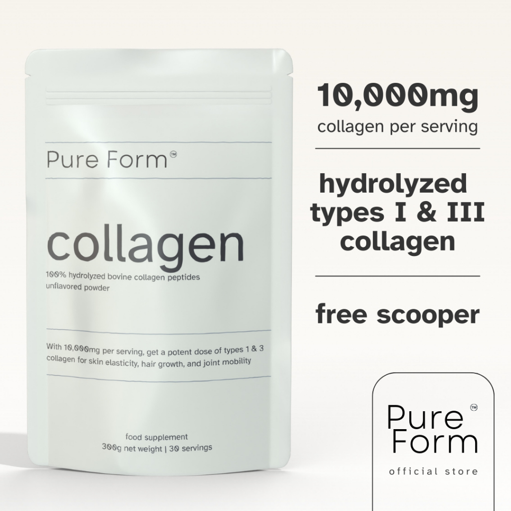 Pure Form Collagen | 10,000mg Type 1 & 3 Bovine Collagen Peptides ...