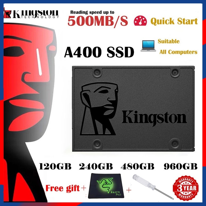 【On Hand】Kingston A400 Ssd 120gb 2.5" Sata Solid State Drive 240/480 ...