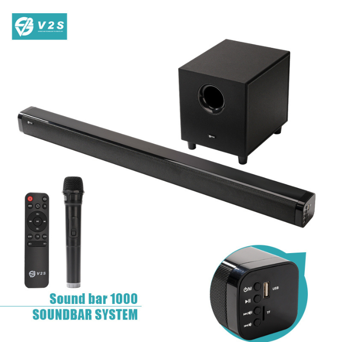 V2S Sound Bar 1000 Speaker For TV Bluetooth Home Theater Sound System ...