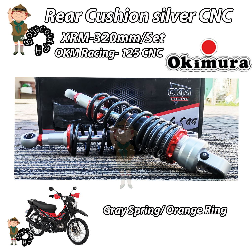REAR SHOCK for WAVE, SMASH, XRM, TMX 302mm OKM RACING SOLD AS PAIR ...