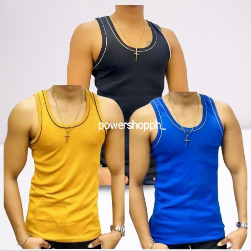 Gym Sando Body Fit Stretchable For Men Cotton | Shopee Philippines