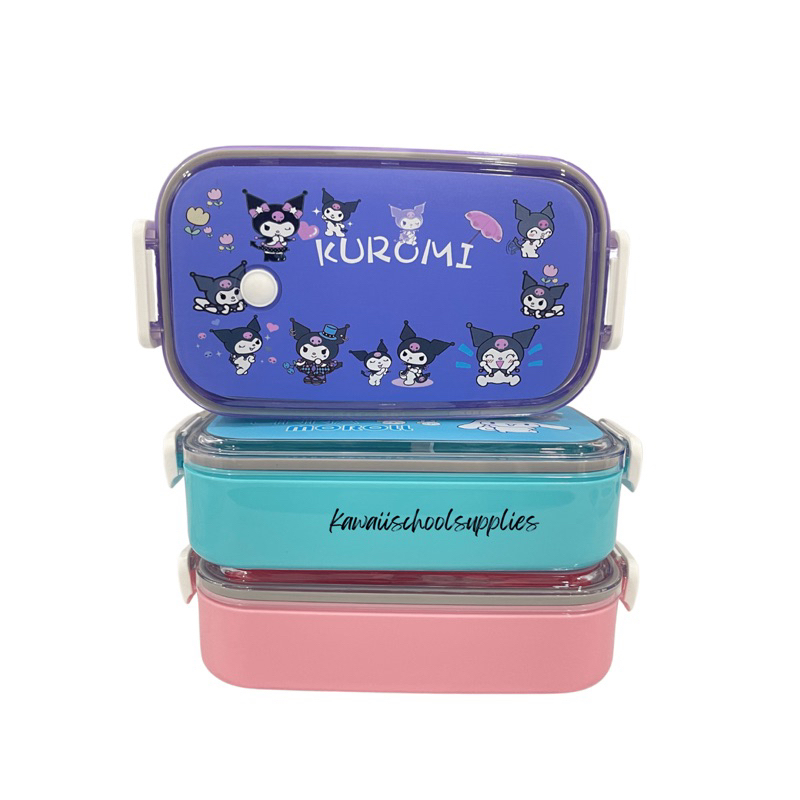 2-way Lunch Box Tupperware BPA Free Airtight Sanrio Melody Kuromi ...