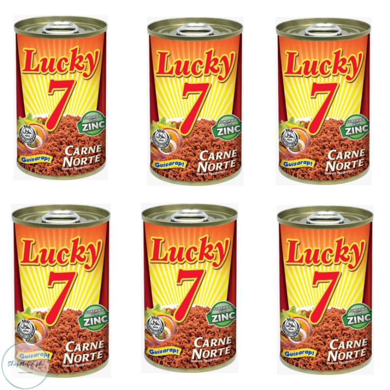Lucky 7 Carne Norte Corned Beef 150g Pack of 6pcs | Shopee Philippines