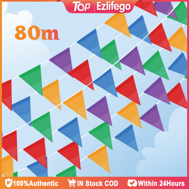 80Meter Banderitas Fiesta Flag Birthday Party Grand Opening Party ...