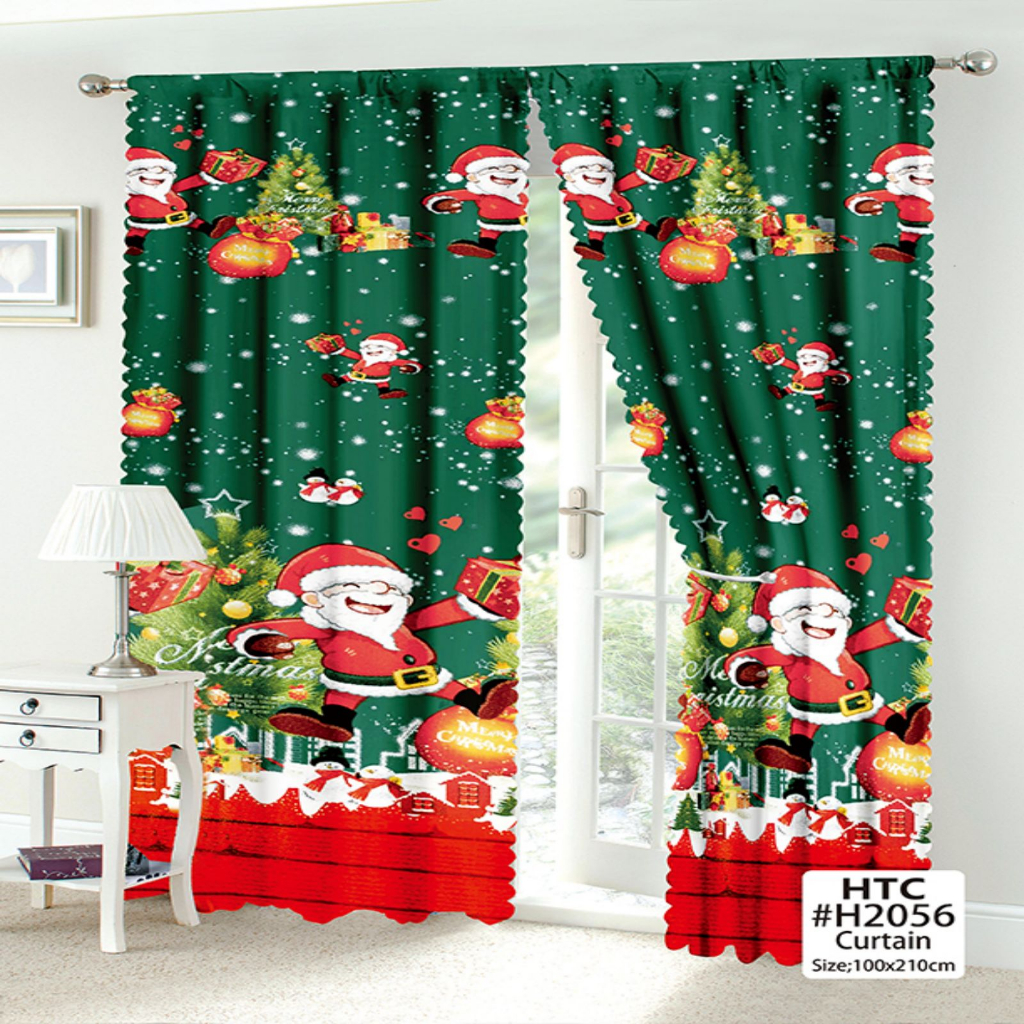 Red Curtains Window/Door Curtain Christmas Design Kurtina Home Decor ...