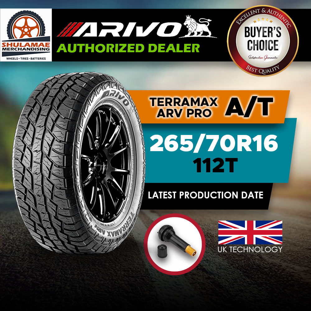 ARIVO 265/70 R16 112T TERRAMAX ARV PRO A/T with free stainless tire valves | Shopee Philippines