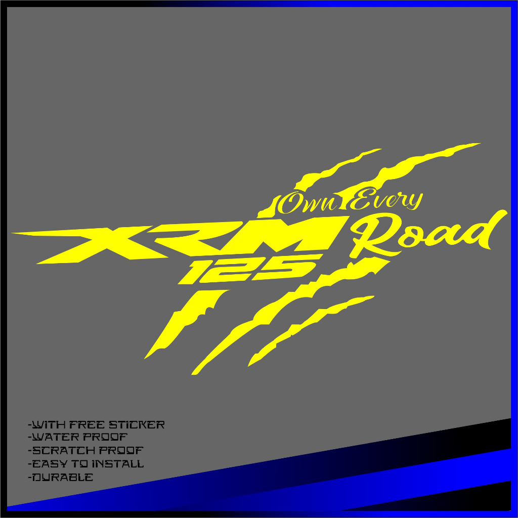Honda XRM 125 Sticker - XRM Decals, XRM Sticker, Waterproof, Cut Out ...