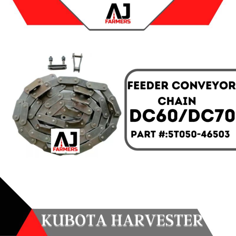 1 PC Feeder Conveyor Chain DC60 DC70 DC70 PLUS Kubota Harvester Part ...