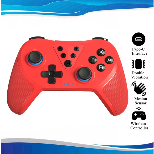 Ovleng T37 Wireless Game Controller With Dual Electric Motors For ...