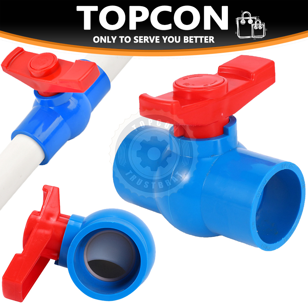 Blue Pvc Ball Valve Fixtures Plumbing Gate Valves Water Pipe Fittings 1 ...