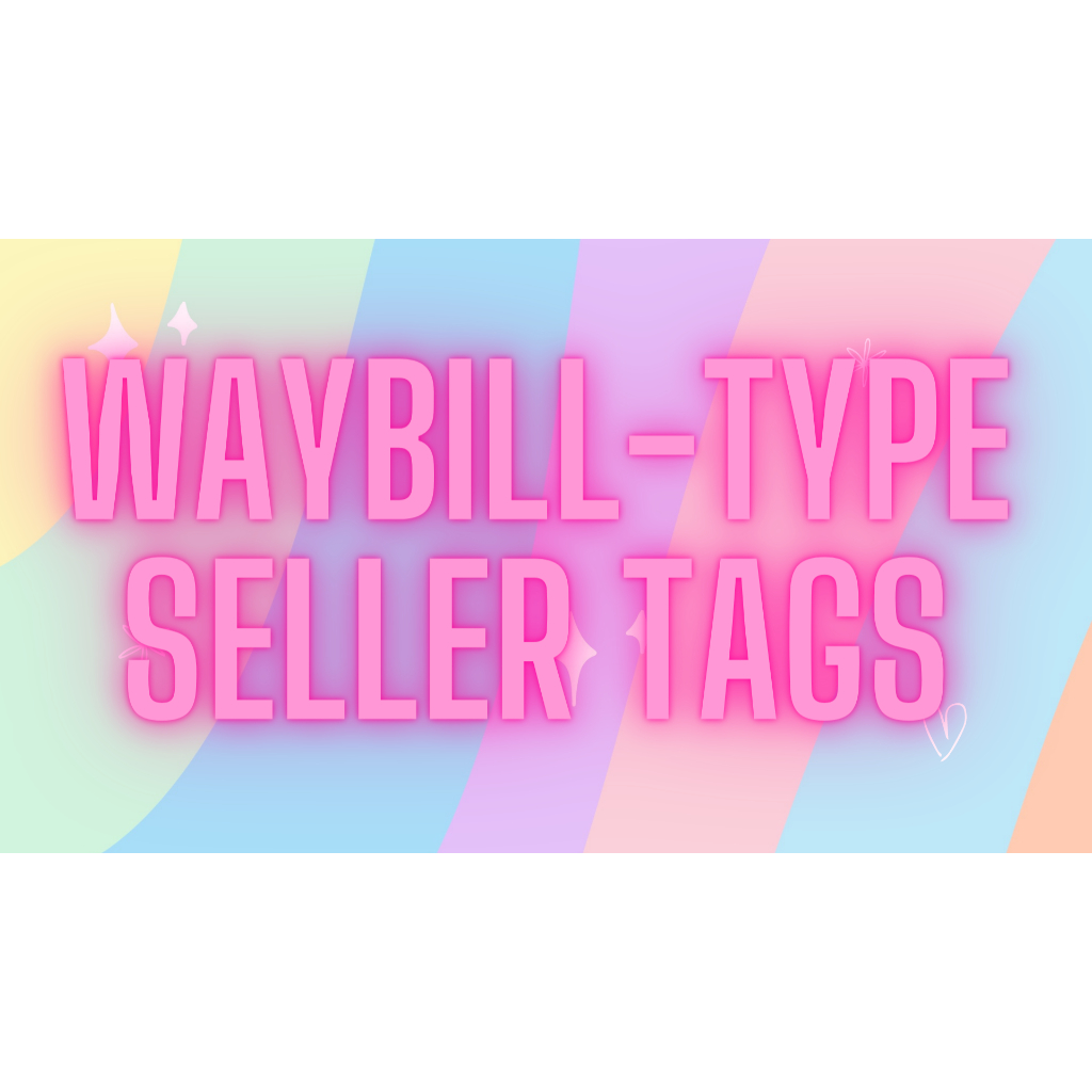 PERSONALIZED WAYBILL-TYPE SELLER TAGS (40 PCS) | Shopee Philippines