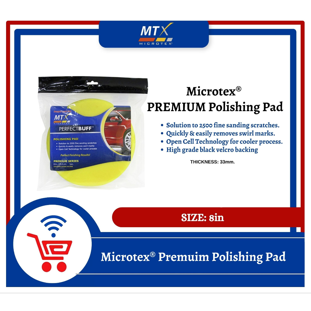 Microtex MTX Premium Pads Polishing Pad 8 Inches Yellow | Shopee ...