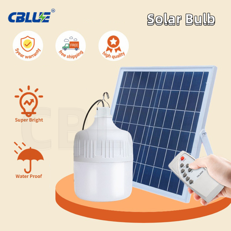 CBLUE Solar Light Bulb 200W Waterproof Outdoor Portable Powered Led ...