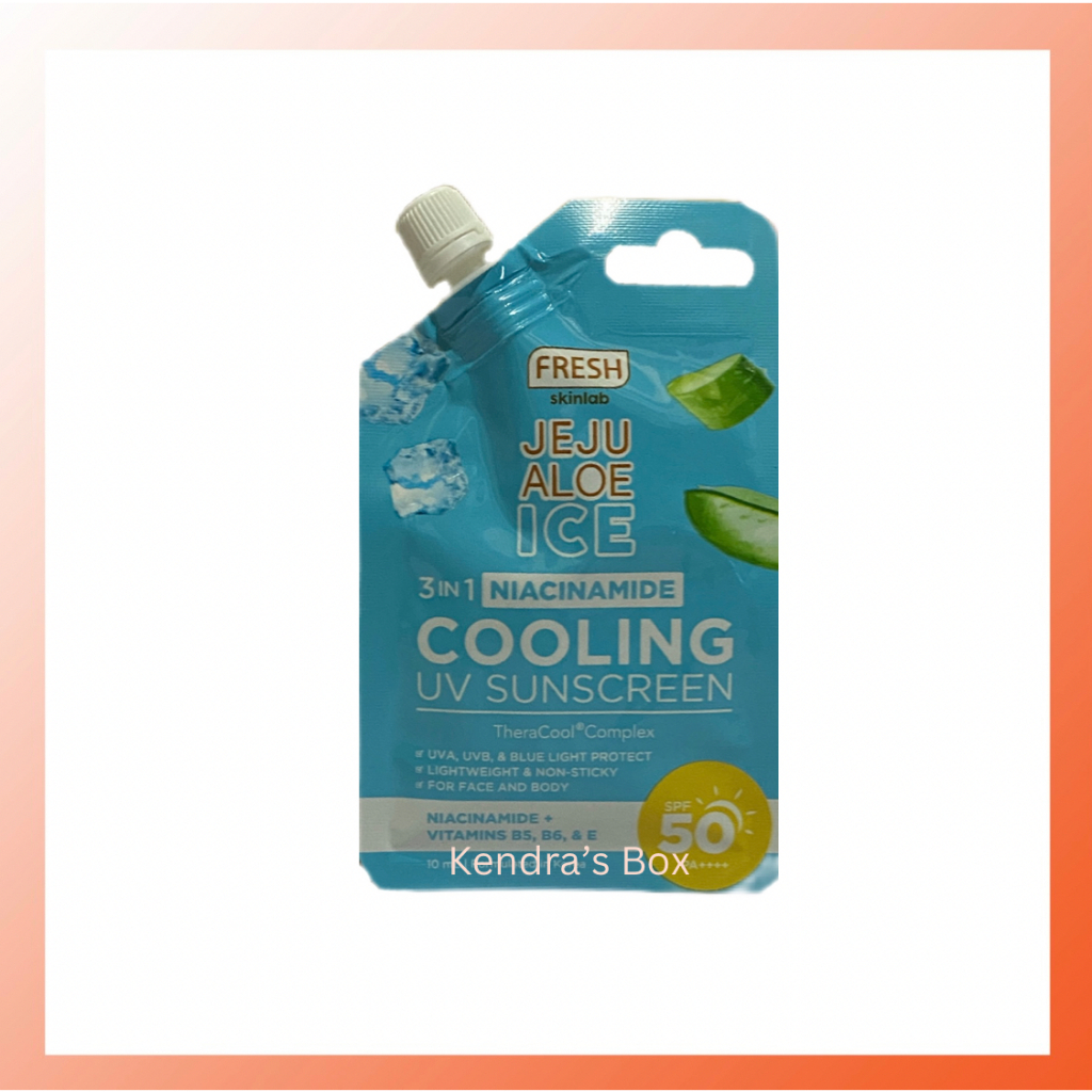 Fresh Skinlab Jeju Aloe Ice 3in1 Niacinamide Cooling UV Sunscreen 10ml ...