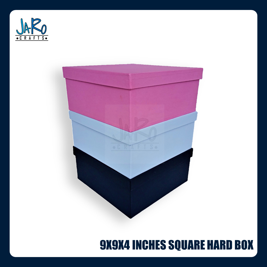 9x9x4 inches - Square Hard Box / Gift Box | Shopee Philippines