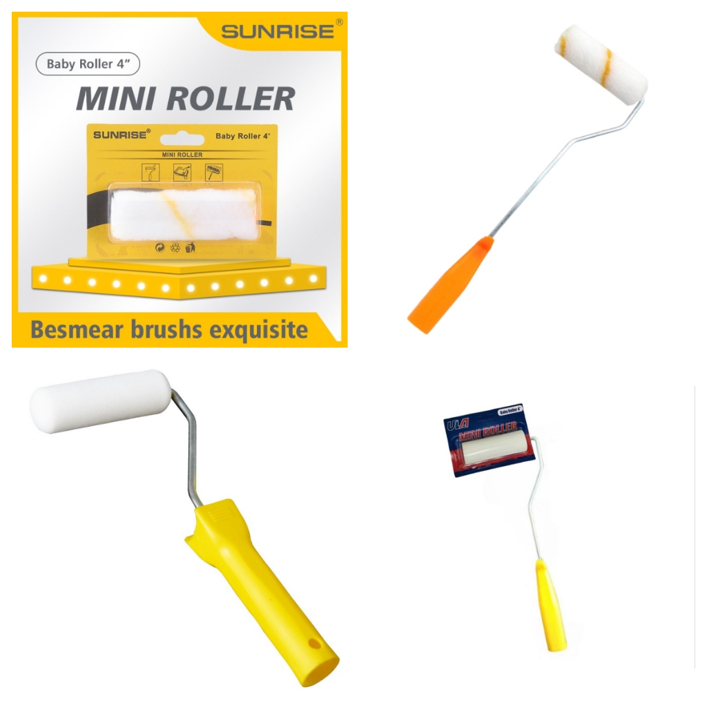 SUNRISE COTTON BABY ROLLER BRUSH WITH HANDLE 4” refill | Shopee Philippines