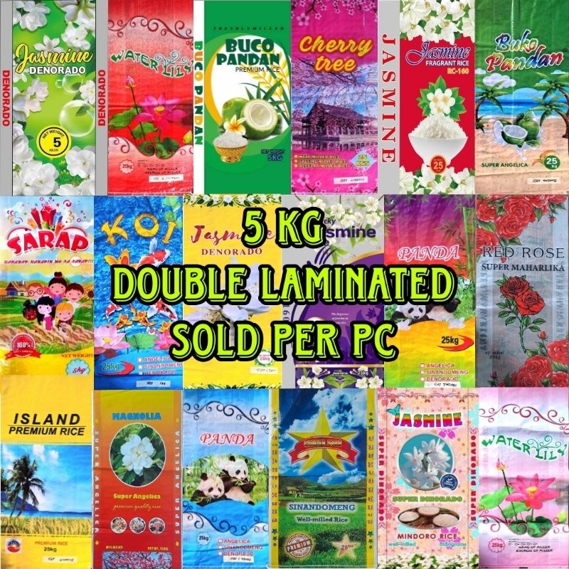 5 Kg Rice Sacks Double Laminated (SAKO ONLY) | Shopee Philippines