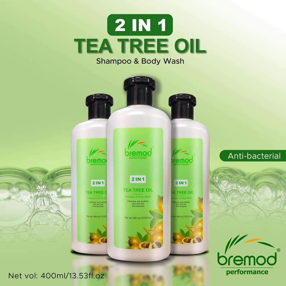 1pcs Bremod 2in1 ( TEA TREE OIL) SHAMPOO AND BODY WASH (400ML) | Shopee ...