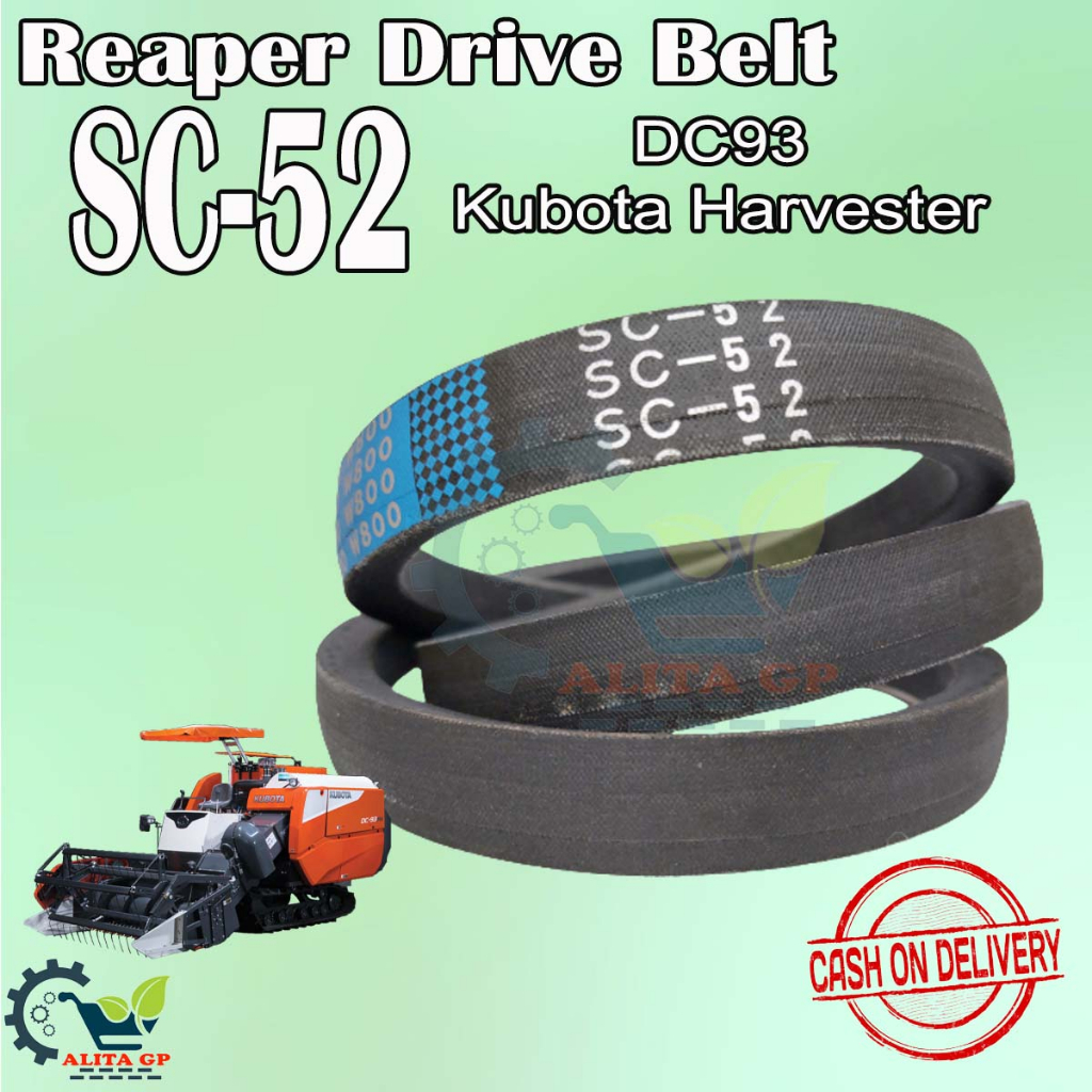 Reaper Drive Belt SC 52 For Harvester Kubota DC93 By Bando Blue W800 ...