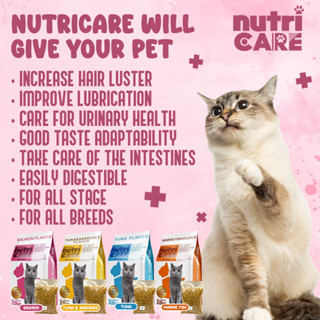 1kg Organic Cat Dry Salmon Tuna Food All Stages Adult Kitten Nutri Care ...