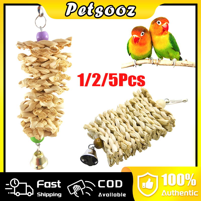 Bird chewing toys Woven grass parrot toys for african love birds ...