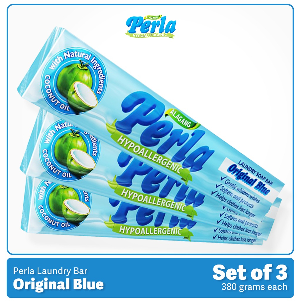 Perla Laundry Bar Long Detergent 380g Original Blue - Home Care (Set of ...