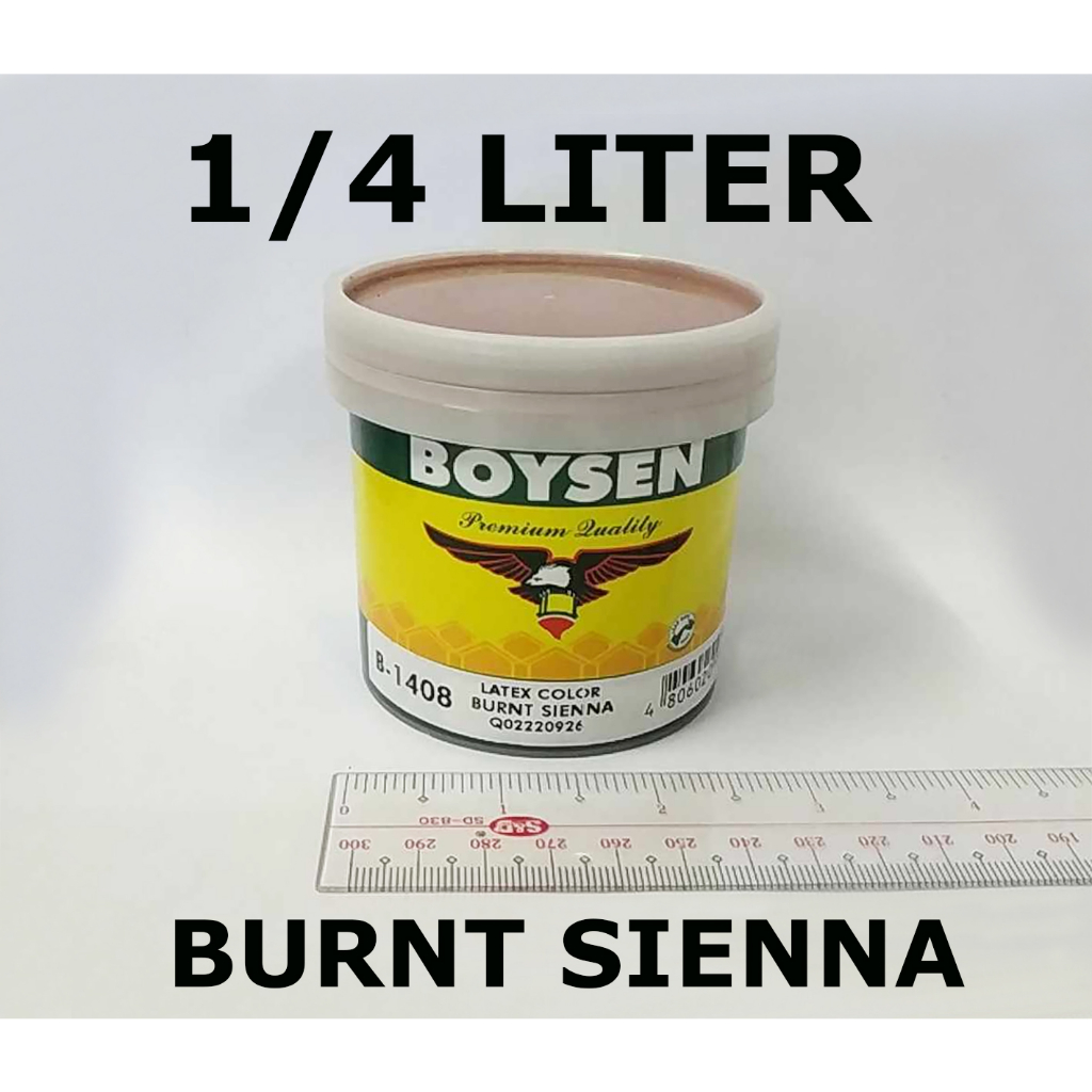 ( 1/4 LITER ) BOYSEN BURNT SIENNA LATEX COLOR B-1408 FOR WOOD AND CEMENT === 1/4 LITER | Shopee ...