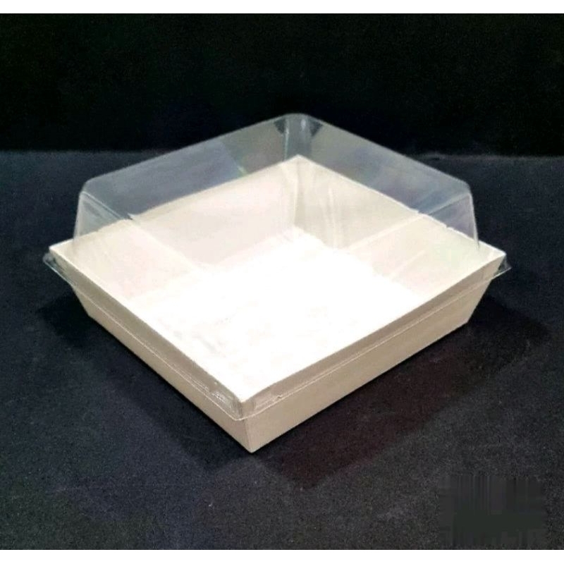 Kraft Sushi Tray Sandwich Box with Lid Pastry Dessert Box Cupcak ...