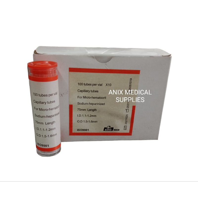 Capillary Tubes KING MED Sold per Box- 10 Vial | Shopee Philippines