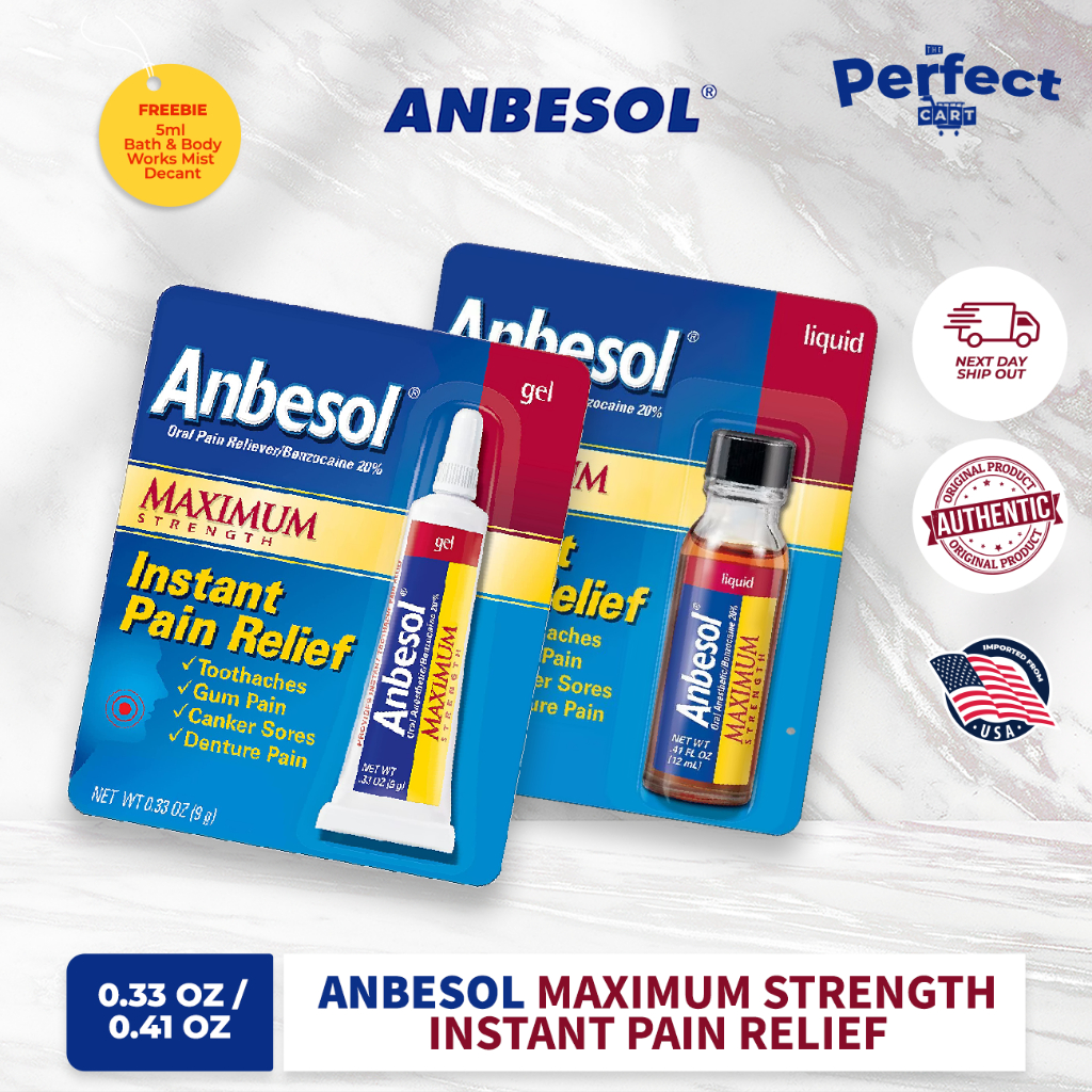 Anbesol® Maximum Strength Oral Anesthetic Gel/Liquid | Shopee Philippines