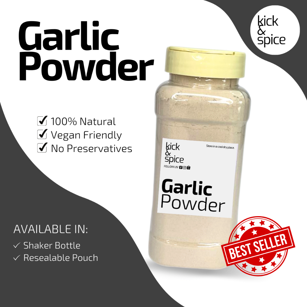 Kick and Spice Garlic Powder All Natural High-Quality Herbs and Spices ...