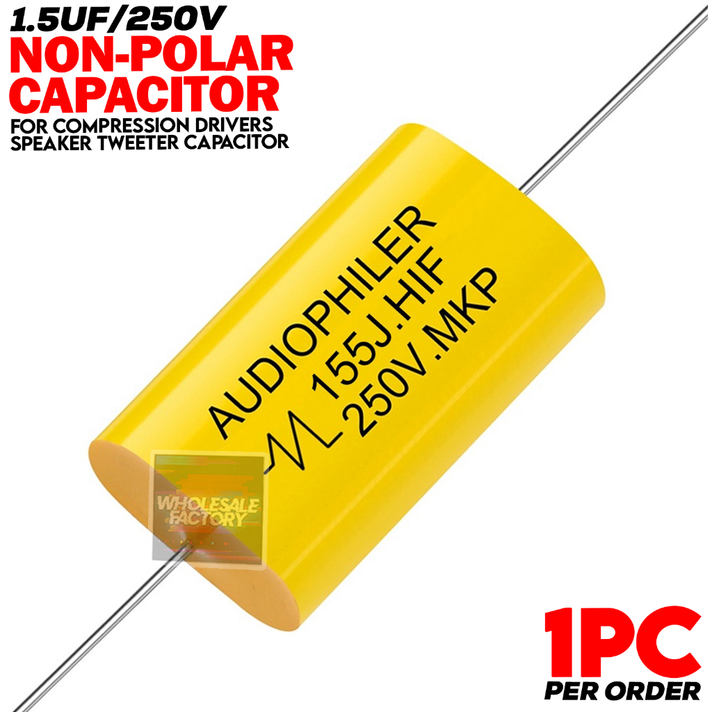 🟦1.5UF/250V TWEETER CAPACITOR AUDIOPHILER NON POLAR CAPACITOR FOR ...
