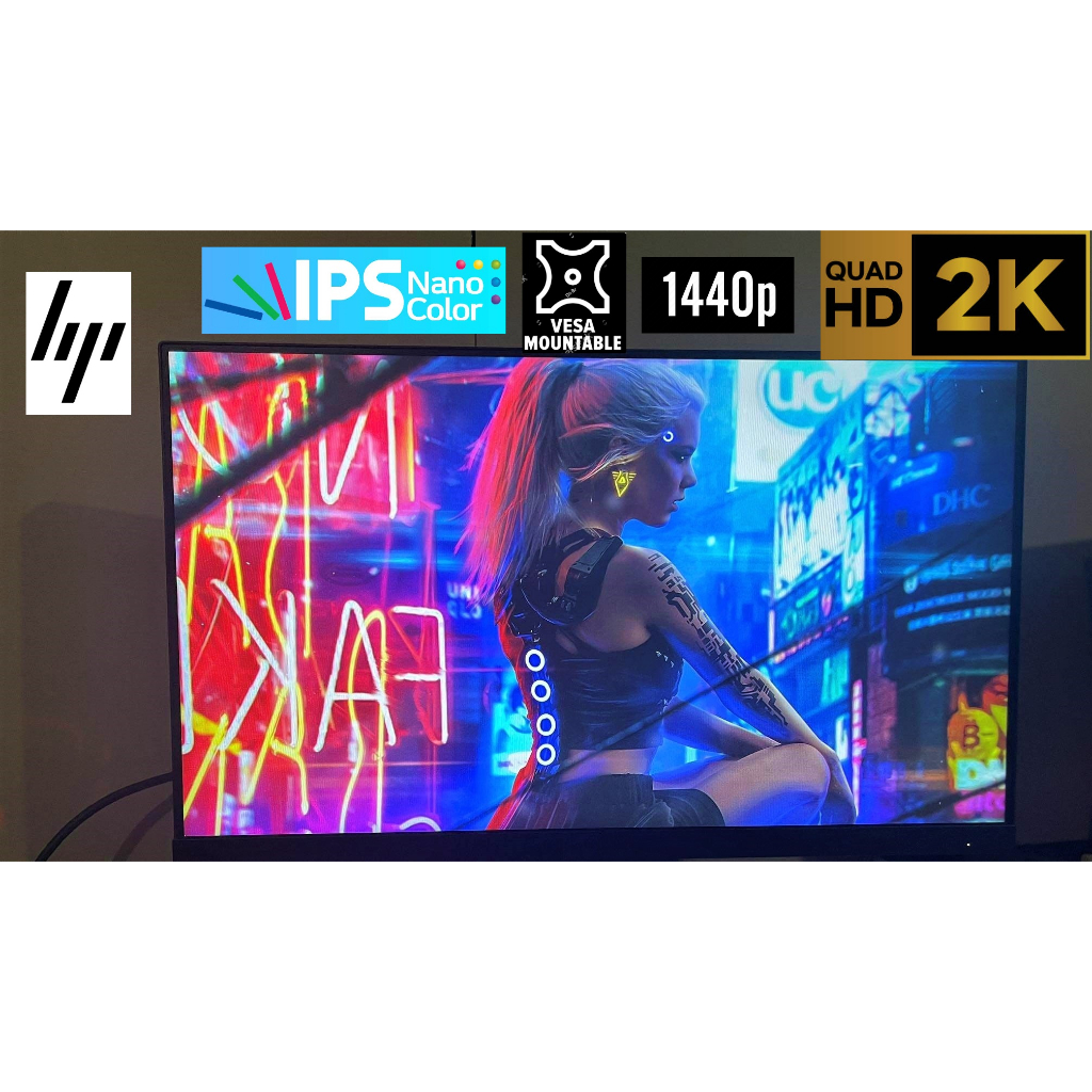 HP 27" ***No Stand** 1440p 2k QHD Reso Frameless IPS LED monitor ...
