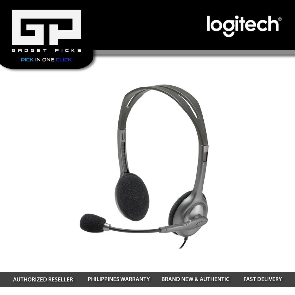 Logitech H110 Wired Headset, Stereo Headphones with Noise-Cancelling ...