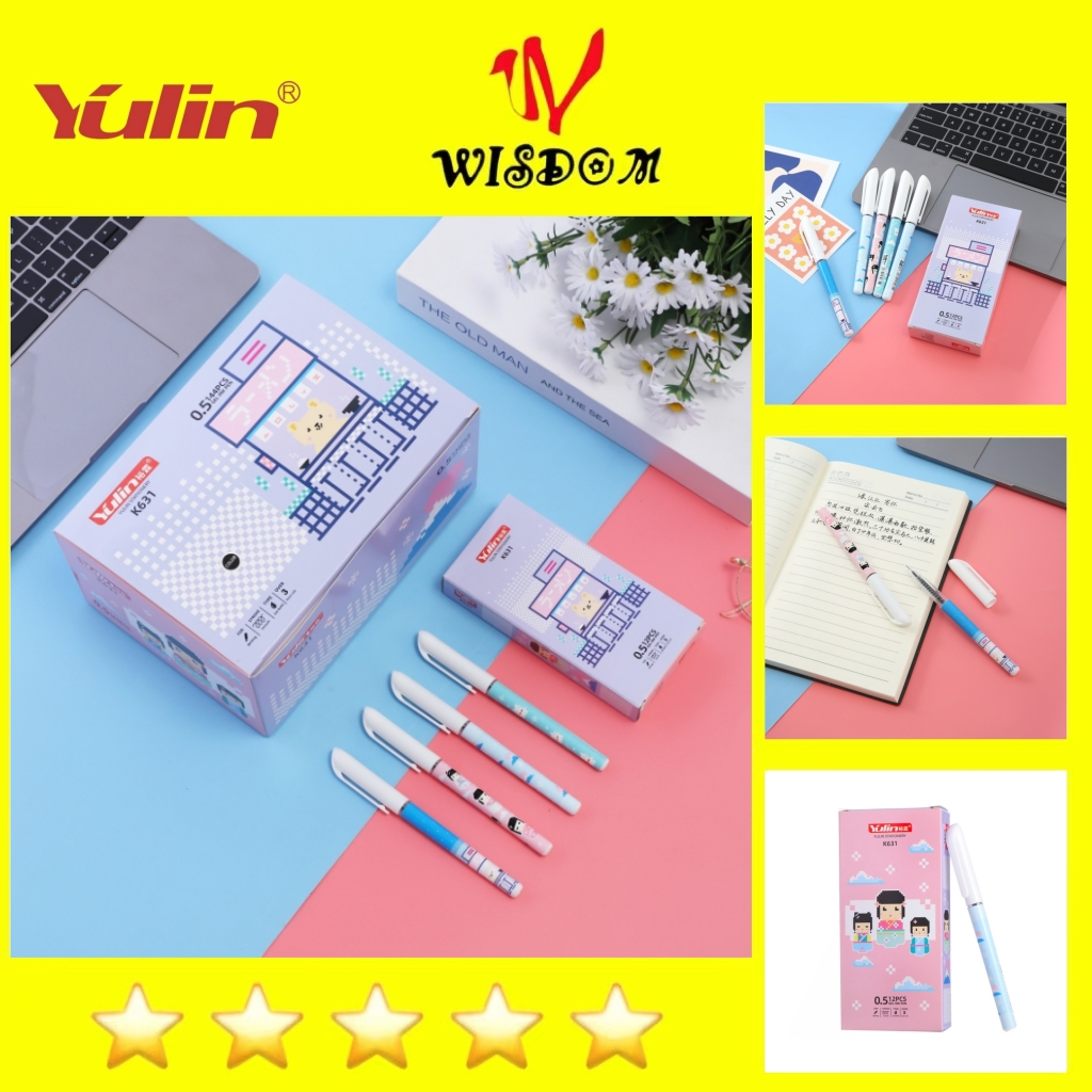 WISDOM YULIN K631 GEL PEN SCHOOL SUPPLIES/Giveaways | Shopee Philippines