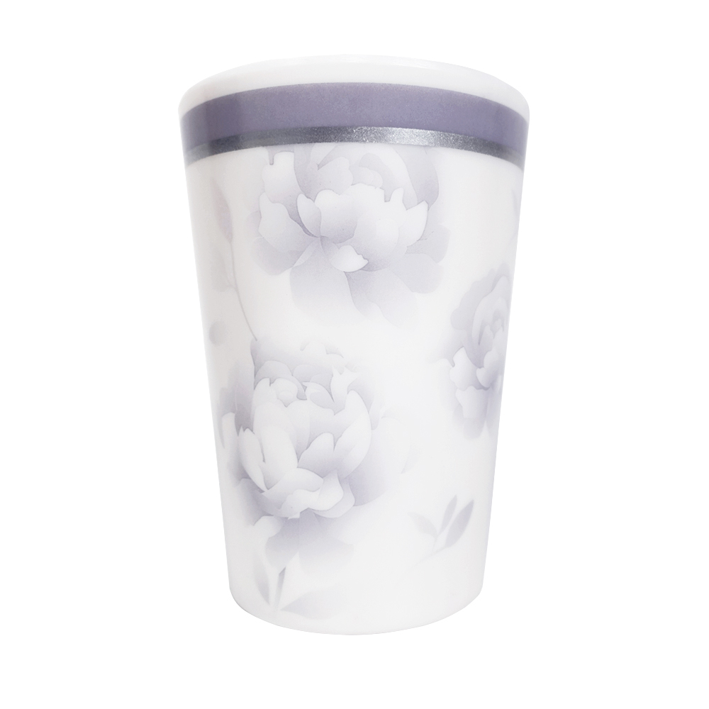 Melawares Grace 6pc 14oz Melamine Plastic Tumbler with Silver Lining ...