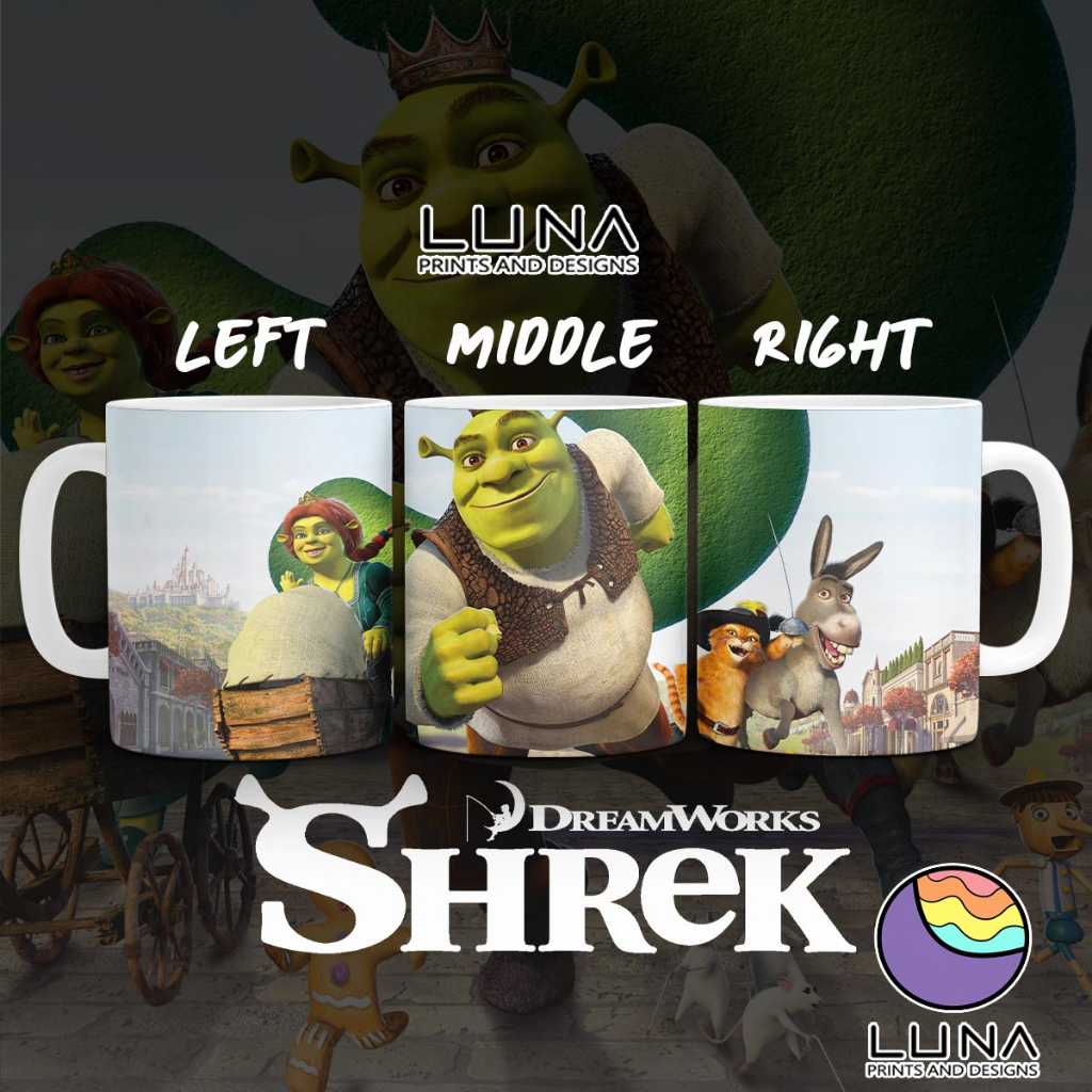 Shrek Cartoon Mug- Cartoon Mug Collection- The Luna Merch | Shopee ...